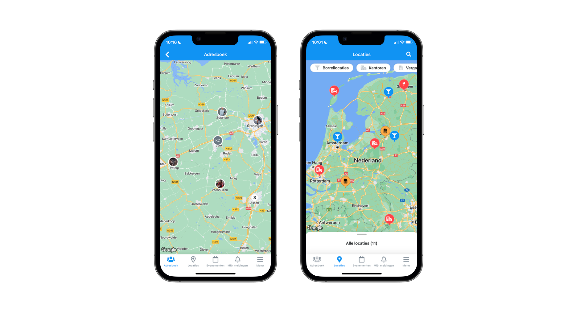 De Locaties module - Socie App